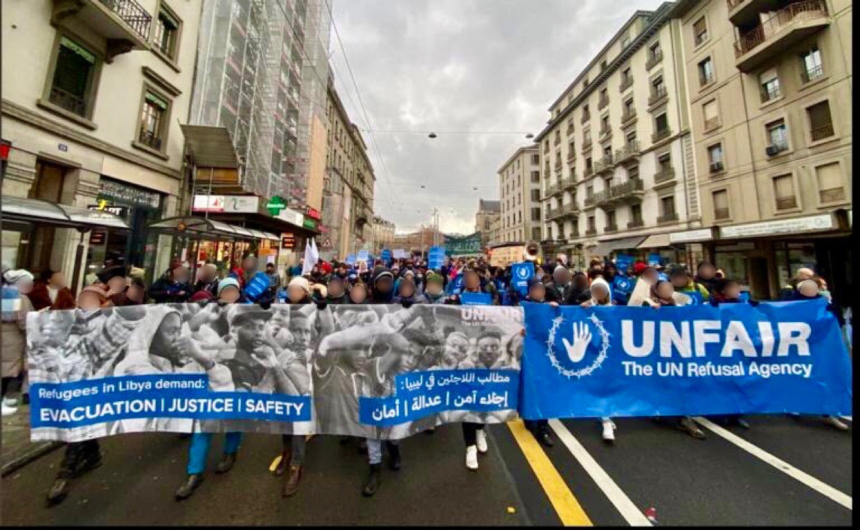 Geneva: Protests in front of and against the UNHCR - Seebrücke Schweiz